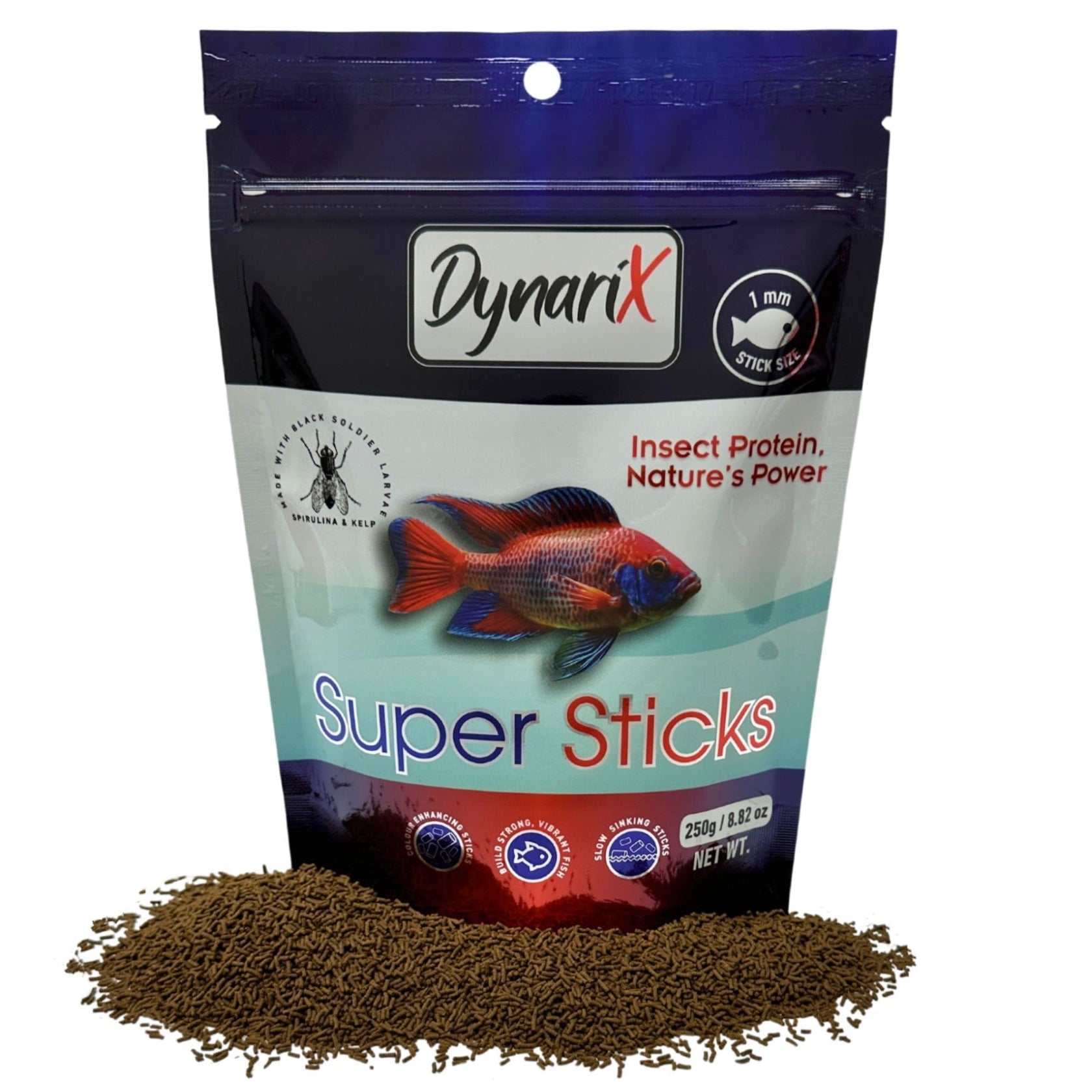 DynariX Super Sticks Fish Food – 1mm Sinking Sticks – Black Soldier Fl ...